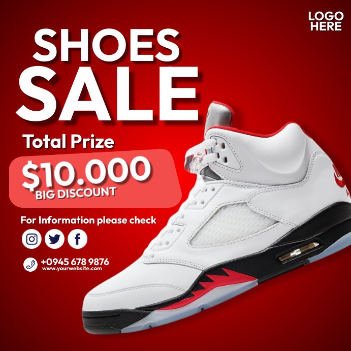 Shoes Sale Ads Template | PosterMyWall