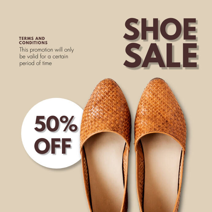 Shoes sale promo discount flyers Template | PosterMyWall