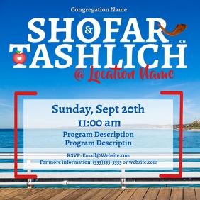 Shofar and Tashlich Template | PosterMyWall