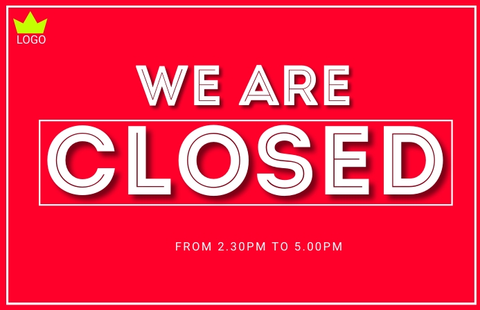 Copy of Shop Closed Sign Template | PosterMyWall