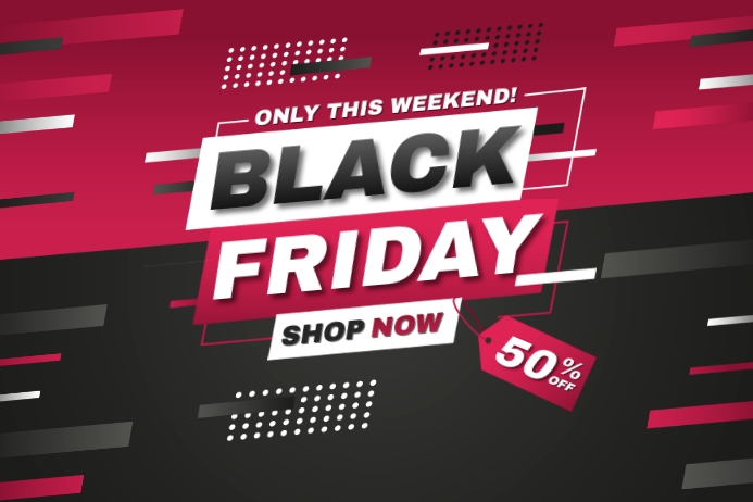 Shop Now 50% off Template | PosterMyWall