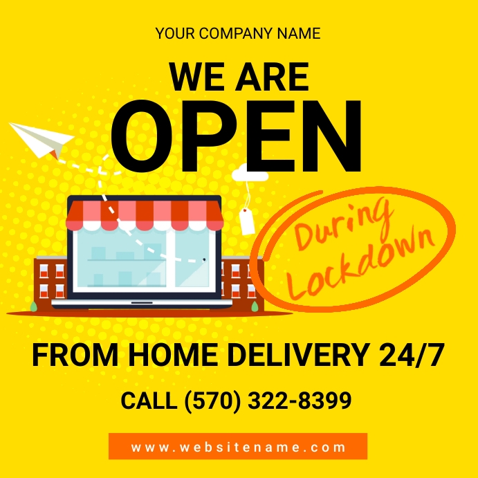 Shop Open Instagram Post Template | PosterMyWall