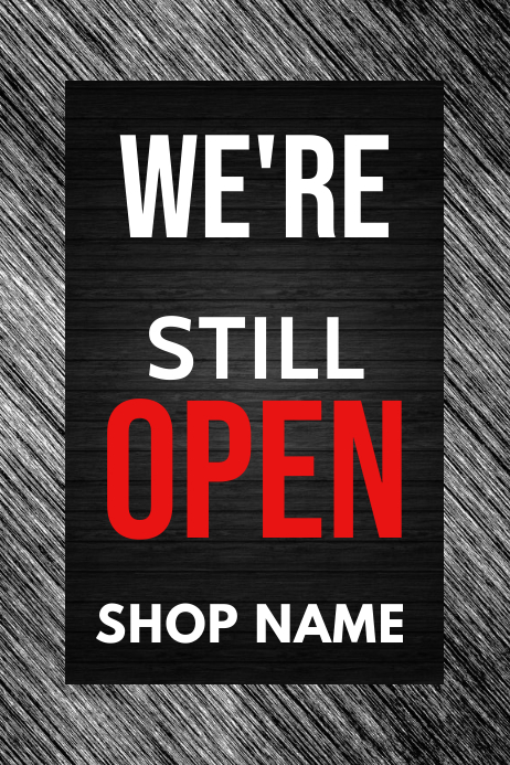 Shop Open Poster Template | PosterMyWall
