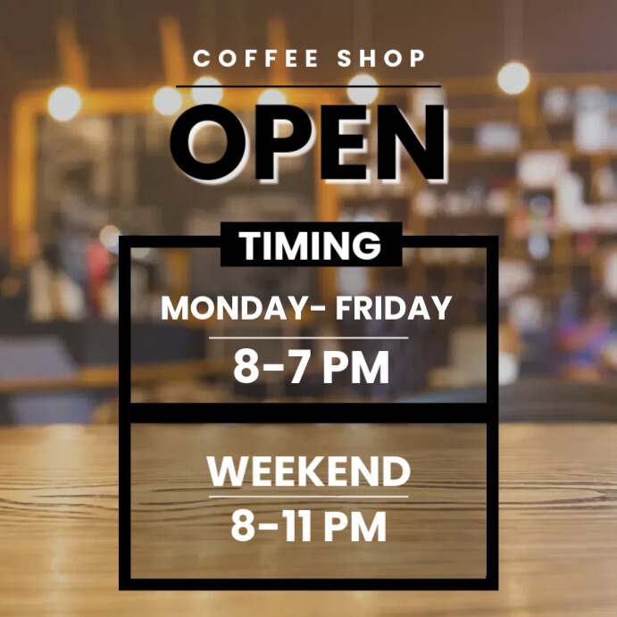 Copy of Shop Open Template | PosterMyWall