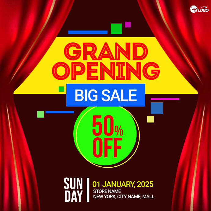 Shop Opening Social Media Post Template | PosterMyWall