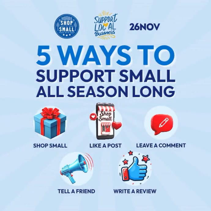 Shop Small Saturday Support Post Template | PosterMyWall