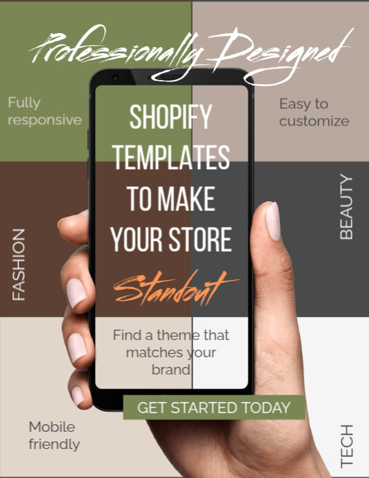 Shopify Template Advertising Flyer Template | PosterMyWall