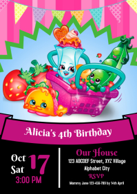 Shopkins Birthday Invitation Template | PosterMyWall
