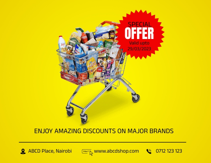 Plantilla de Shopping best offers template | PosterMyWall