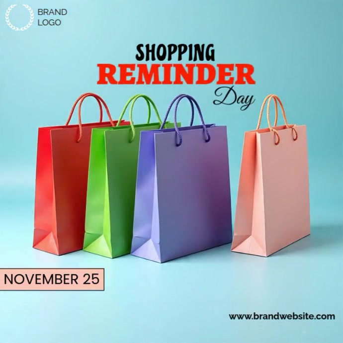 shopping reminder day design Template | PosterMyWall