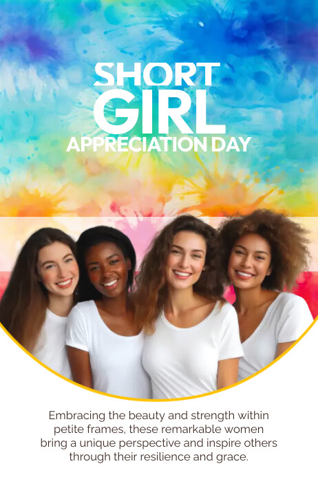 Short Girl Appreciation Day Poster Template | PosterMyWall
