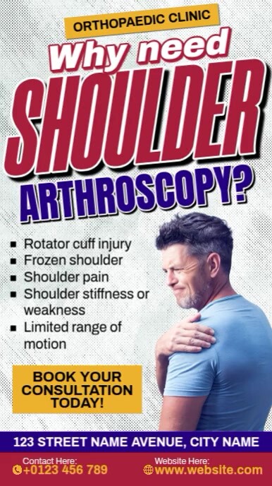 Plantilla de Shoulder Arthroscopy | PosterMyWall
