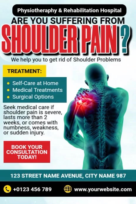Modèle Shoulder Pain Ads | PosterMyWall