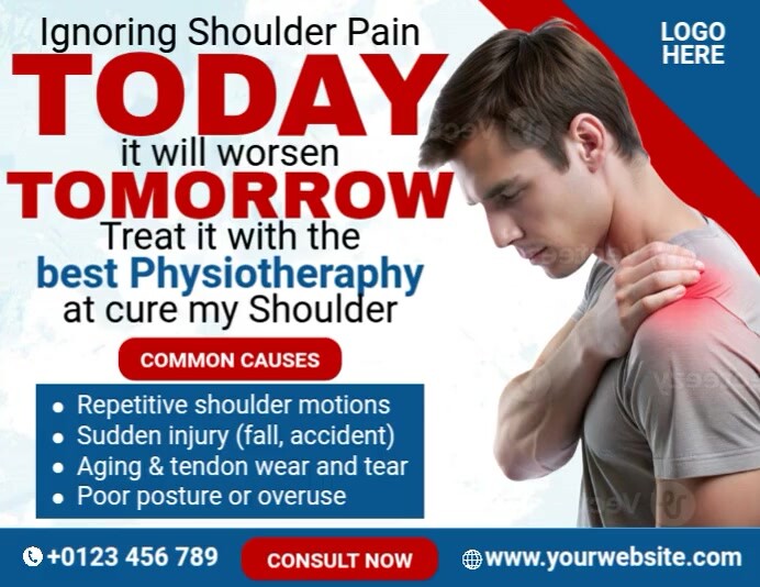 Shoulder Pain Treatment Template | PosterMyWall
