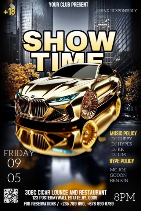 SHOW TIME PARTY Template | PosterMyWall