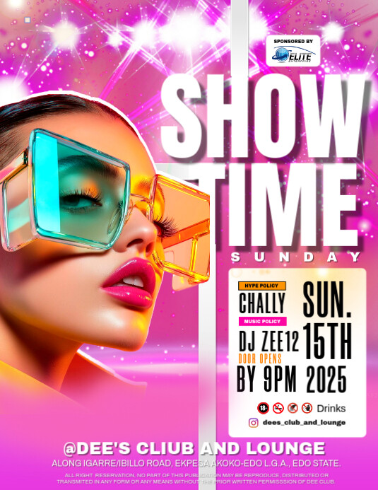 Copy of show time party flyer | PosterMyWall