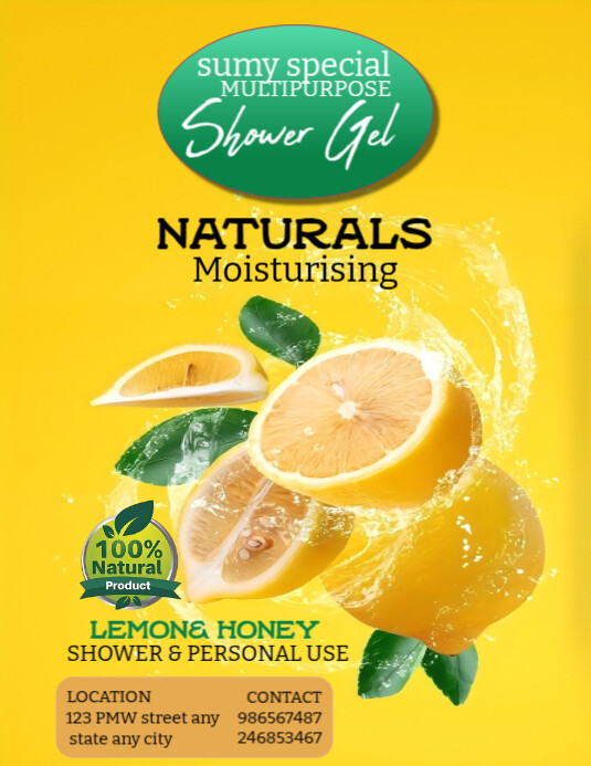 Shower gel flyer Template | PosterMyWall