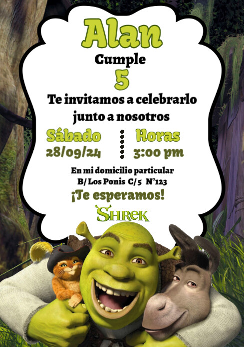 Shrek's Birthday Party Template | PosterMyWall