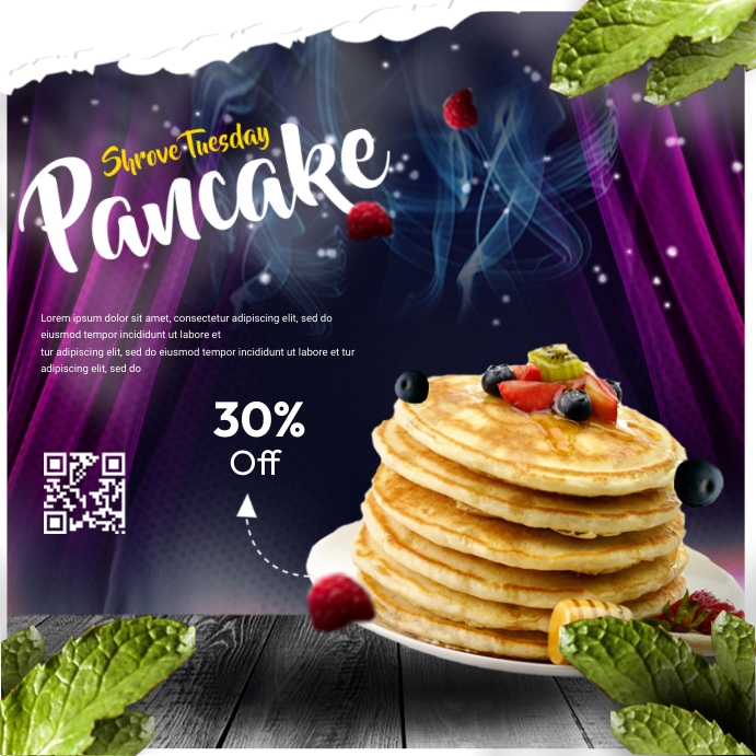 Shrove Tuesday Pancake ADS Template | PosterMyWall