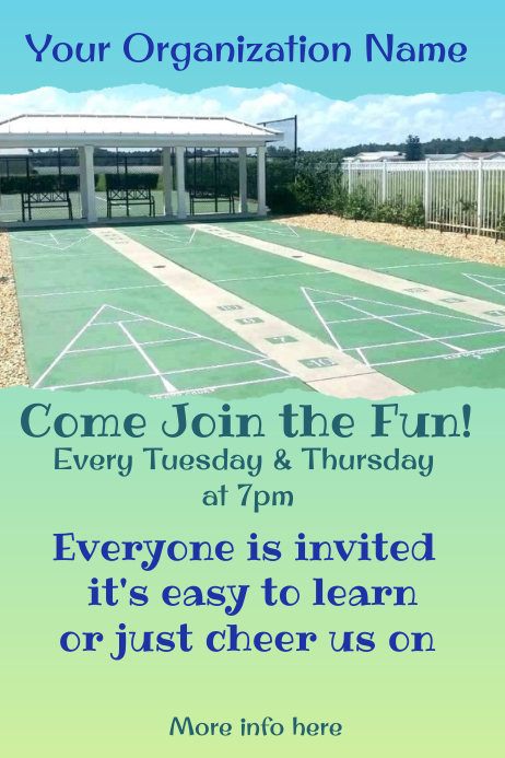 Copy of Shuffleboard | PosterMyWall