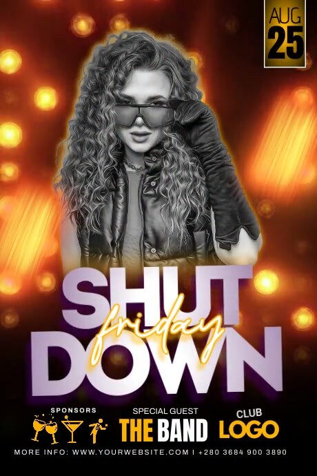 Shut Down Friday Template | PosterMyWall