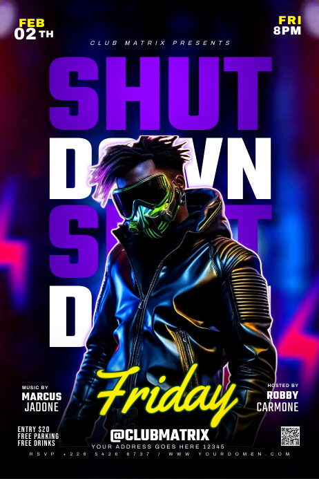 Shut down friday Template | PosterMyWall