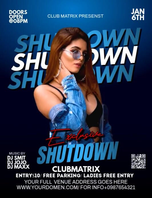SHUTDOWN EXCLUSIVE ( Template | PosterMyWall