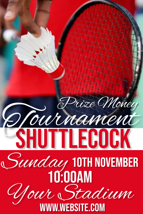 shuttlecock Template | PosterMyWall