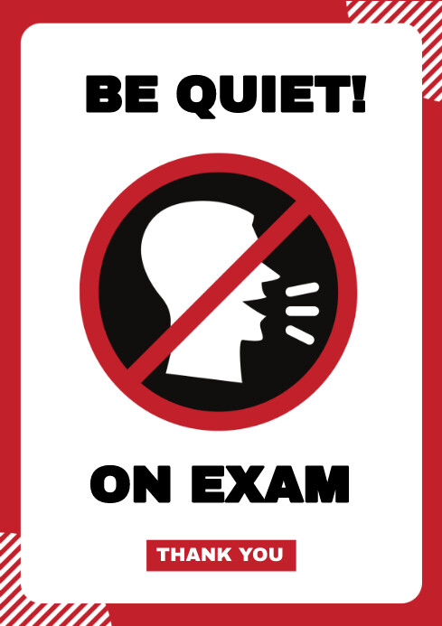 Plantilla de Sign Be Quiet | PosterMyWall