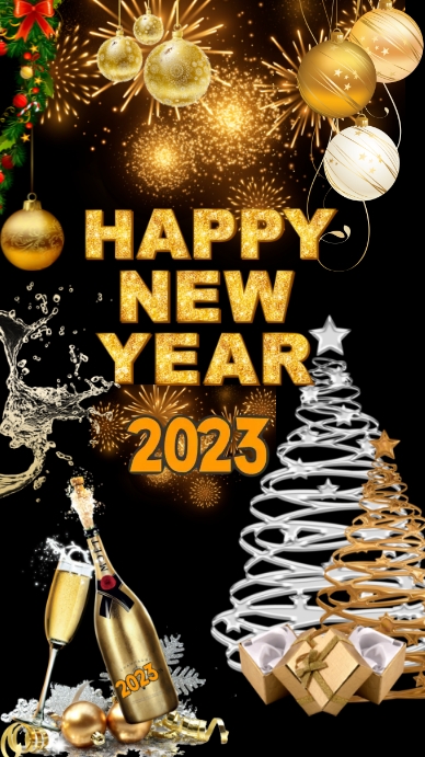 SIGNS YARD HAPPY NEW YEAR (1) Template | PosterMyWall