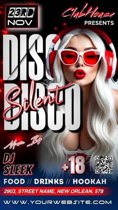 SILENT DISCO PARTY FLYER TEMPLATE | PosterMyWall