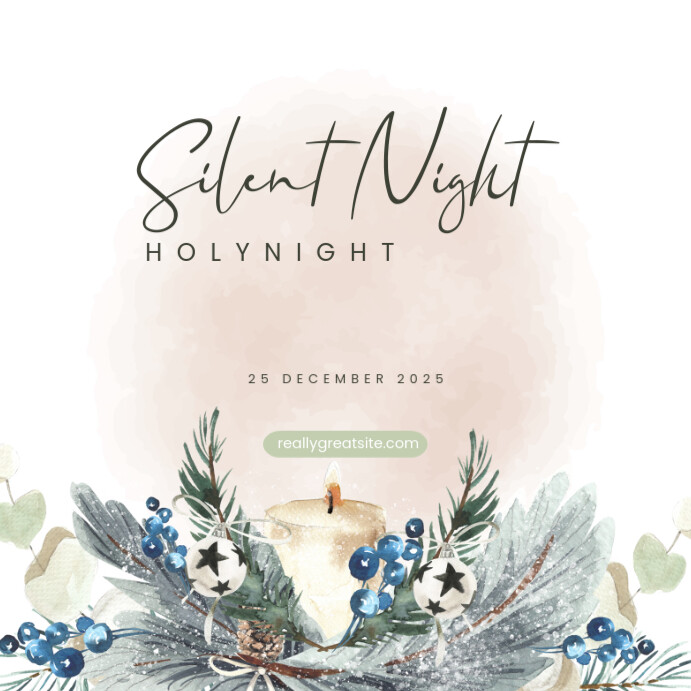 SILENT NIGHT CHRISTMAS Template | PosterMyWall
