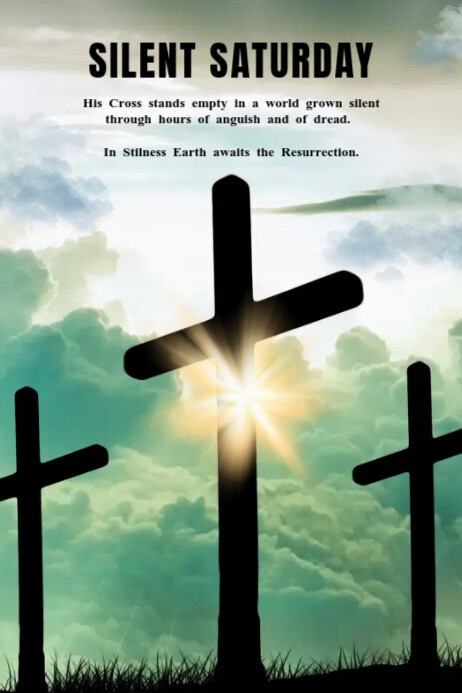 SILENT SATURDAY EASTER Template | PosterMyWall