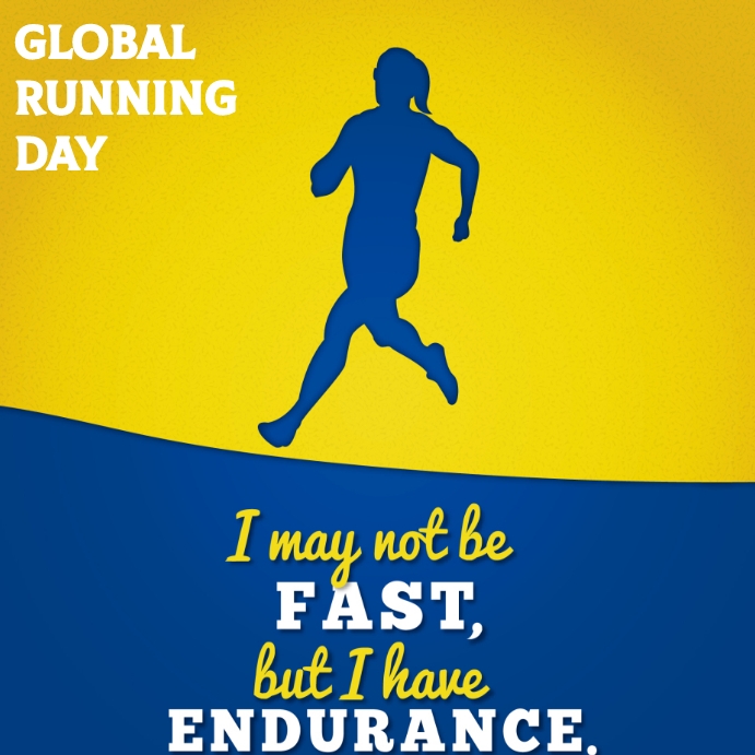 Silhouette background running with message Template | PosterMyWall