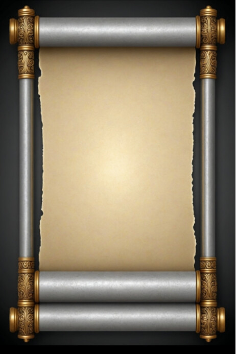 Silver And Gold Scroll Template Poster | PosterMyWall