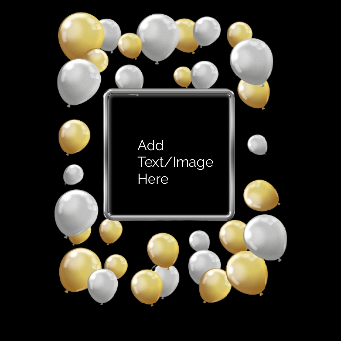 Modèle silver hAPPY BIRTHDAY FRAME | PosterMyWall