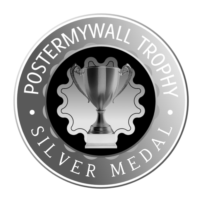 Silver Icon Badge Award Medal Trophy Cup Logo Maker Template | PosterMyWall