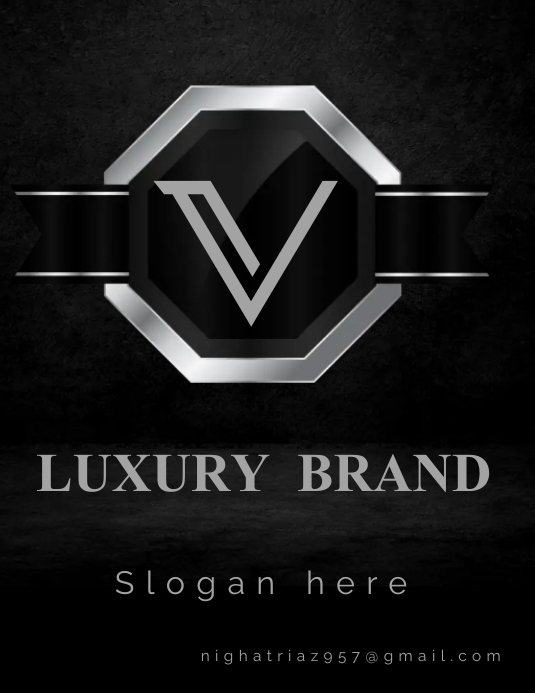 Plantilla de De Logotipo de Letra Plateada | PosterMyWall