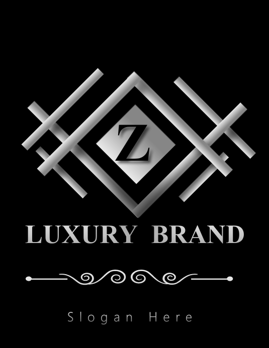 Silver Letter Logo Template | PosterMyWall