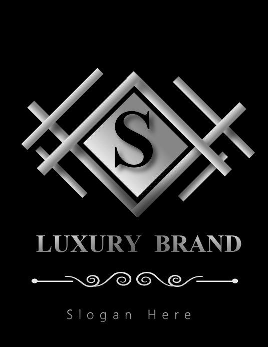 Silver Letter Logo Template | PosterMyWall