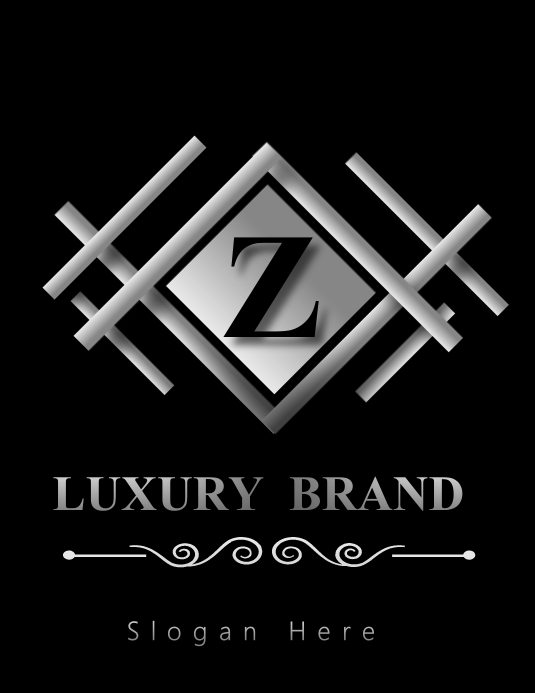 Silver Letter Logo Template | PosterMyWall