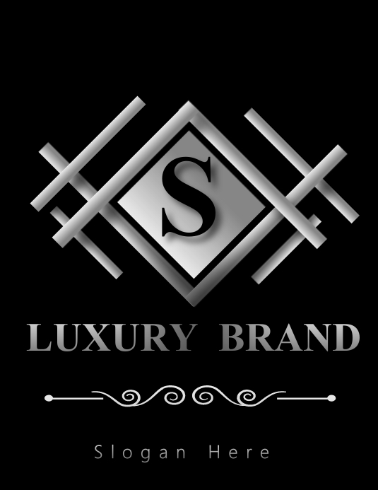 Silver Letter Logo Template | PosterMyWall