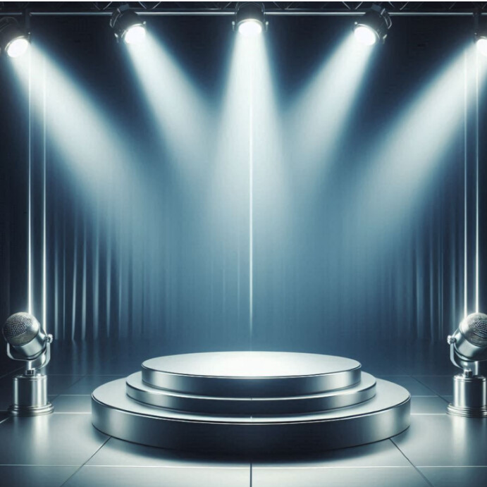 Silver podium background Template | PosterMyWall