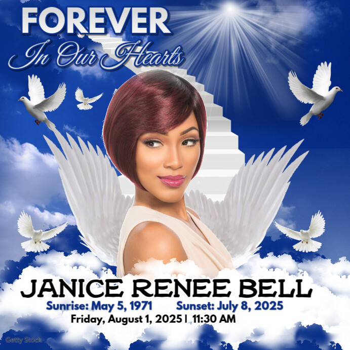 Silver Royal Blue Sky Heaven's wings Funeral Flyer Memorial Flyer ...