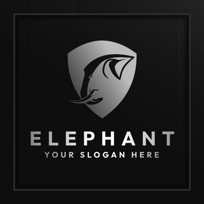 Plantilla de Silver Shield Elephant Logo | PosterMyWall