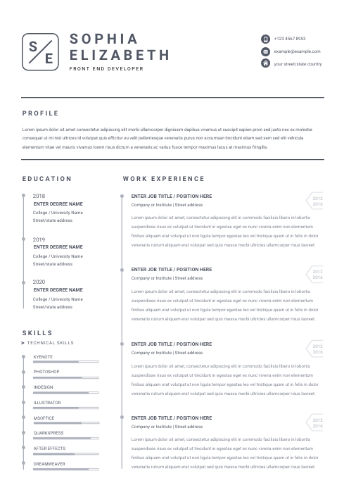 Simple & Clean Word Resume Template | PosterMyWall
