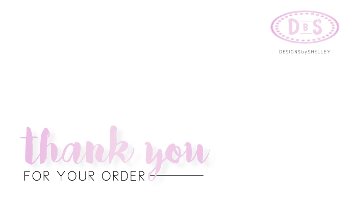 Simple & elegant 'Thanks for your order' tag Template | PosterMyWall