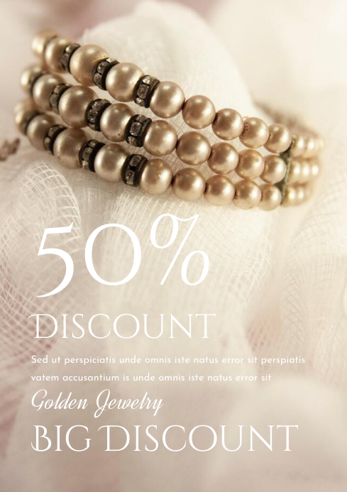 Plantilla de Simple Aesthetic Jewelry Big Discount Flyer | PosterMyWall
