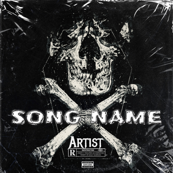 Plantilla de Simple Portada Del álbum Música Arte Trampa Mixtape Rap ...