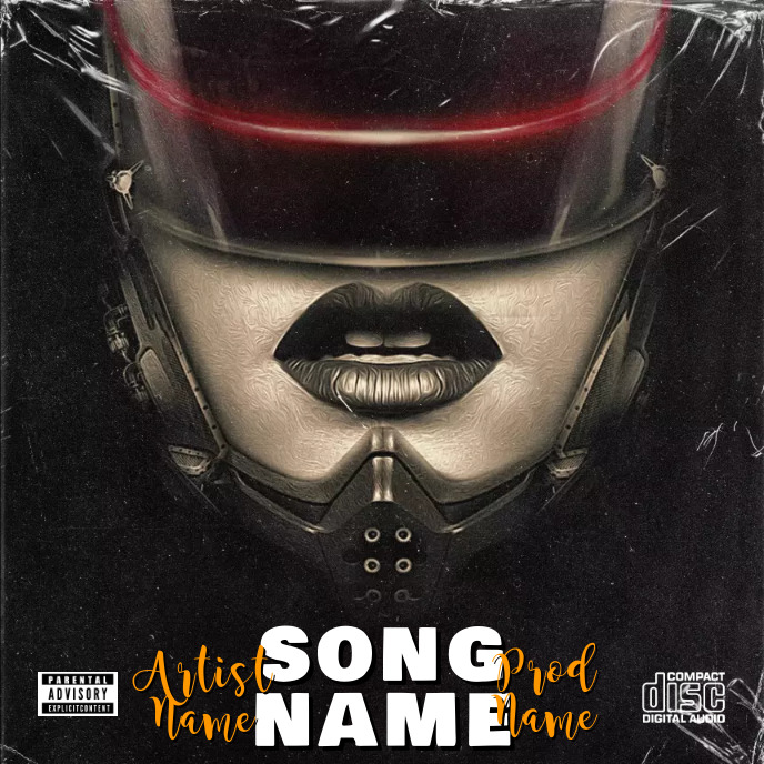 Plantilla de Simple Portada Del álbum Música Arte Trampa Mixtape Rap ...